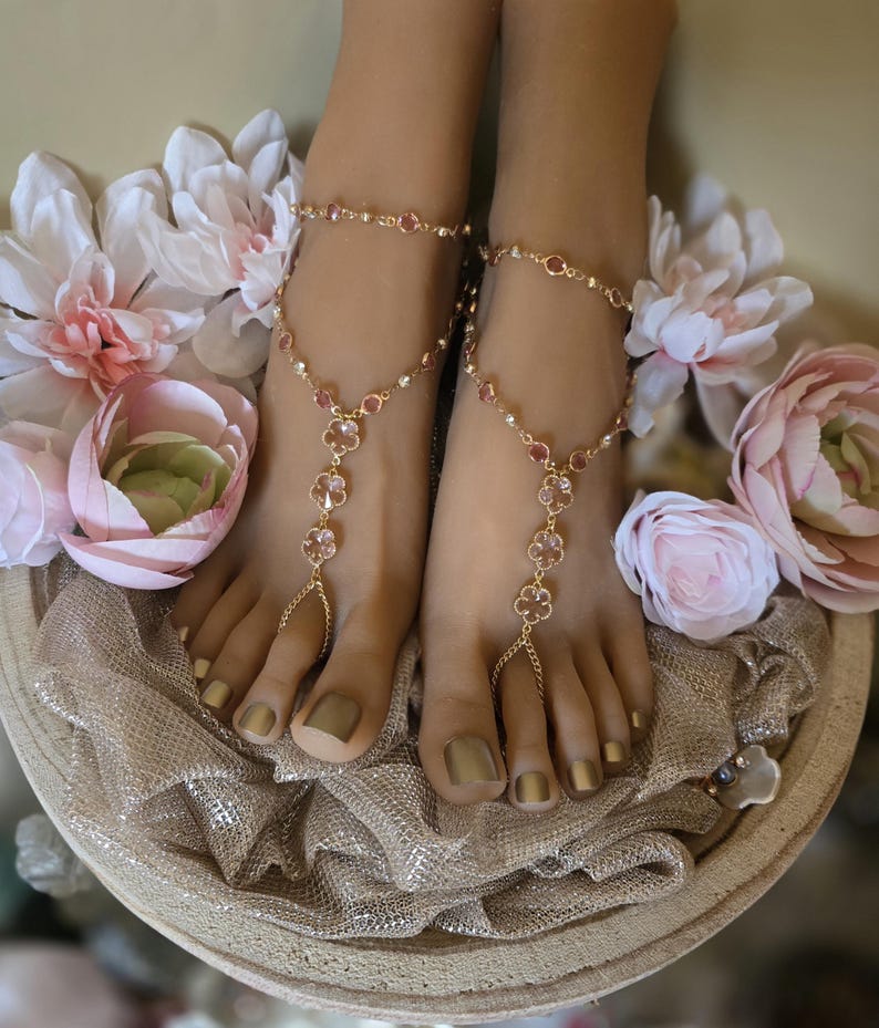 Foot Jewelry, One Pair, Barefoot Sandals, Wedding, Foot Jewelry, Boho ...