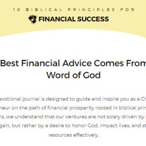 10 Biblical Principles for Financial Success Devotional Journal ...