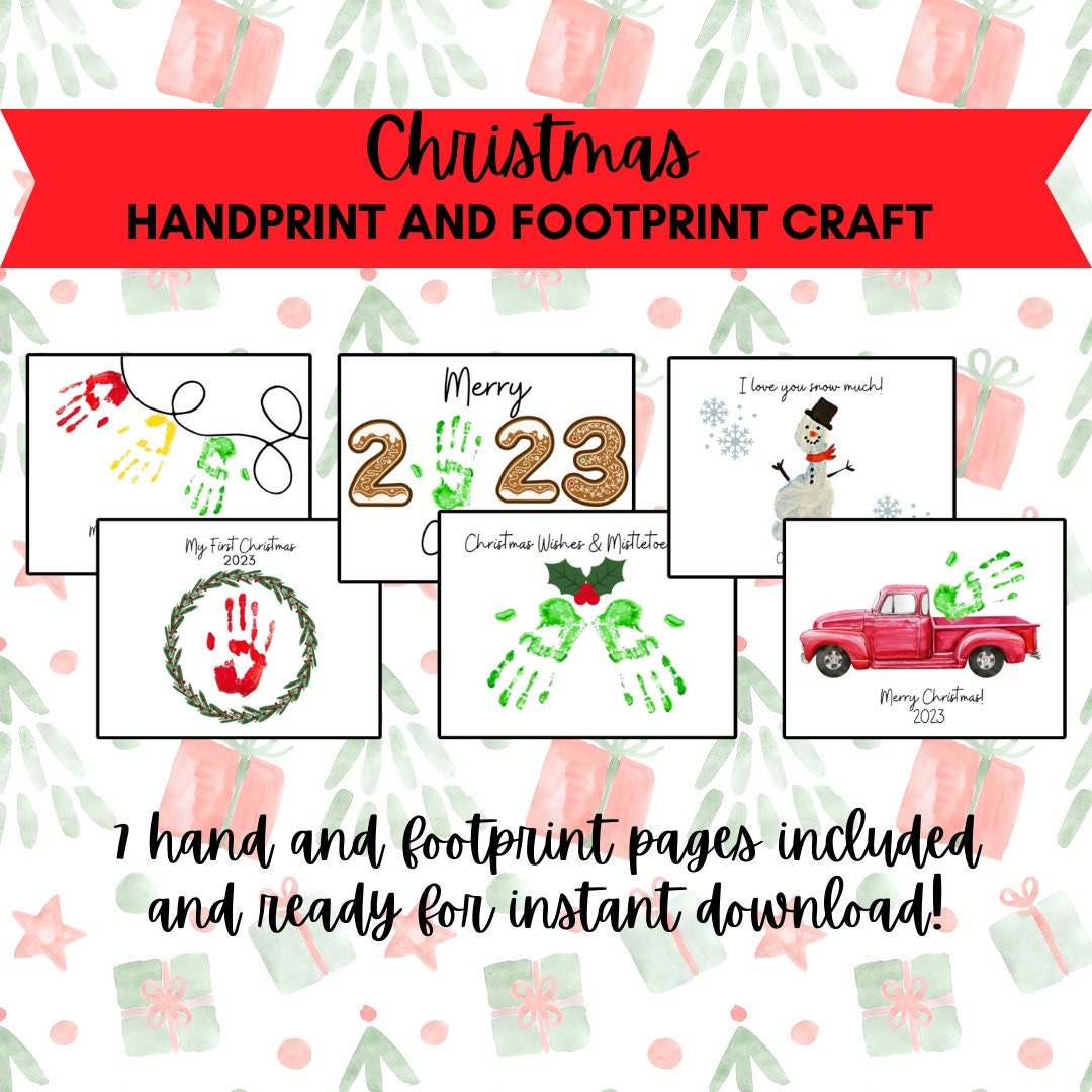 Christmas Handprint and Footprint Craft, Christmas Craft, Christmas ...