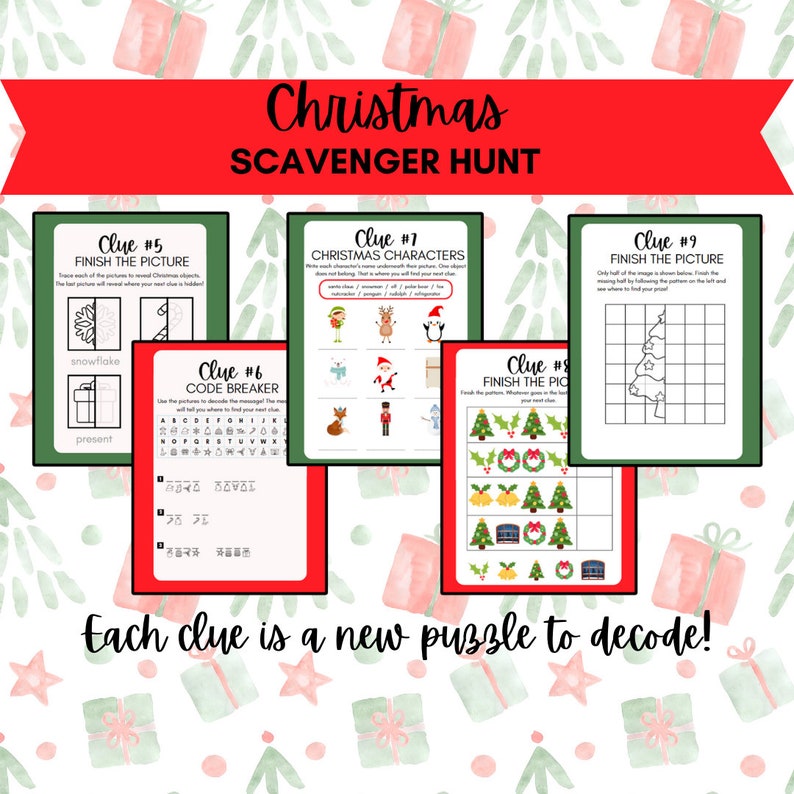 Christmas Scavenger Hunt for Kids Christmas Game Christmas - Etsy