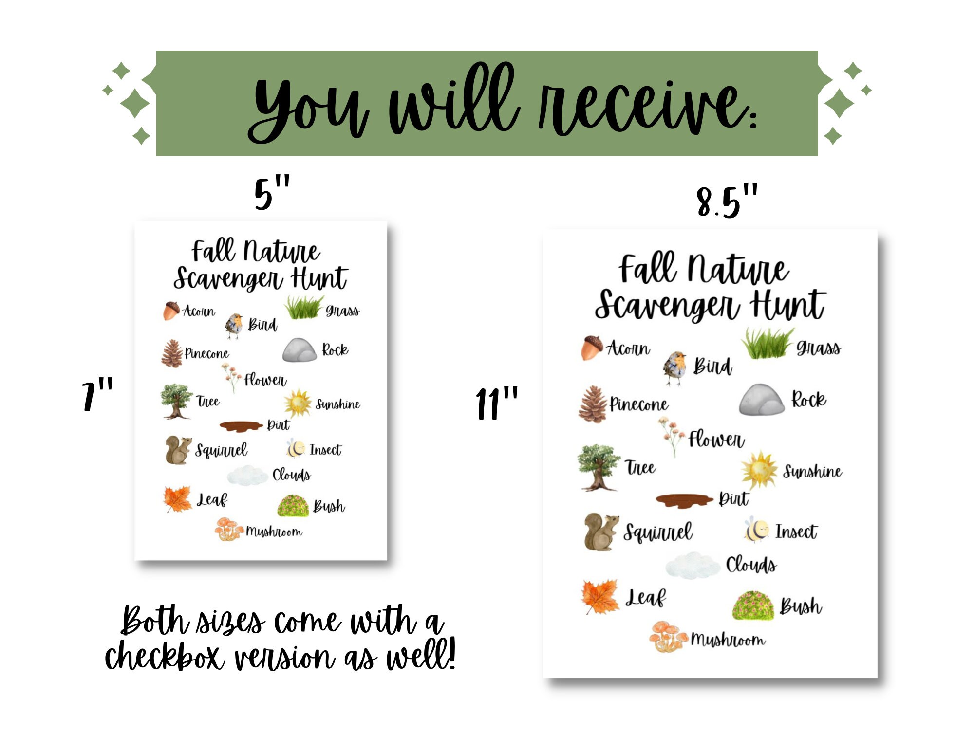 Fall Scavenger Hunt Fall Family Game Nature Scavenger Hunt - Etsy