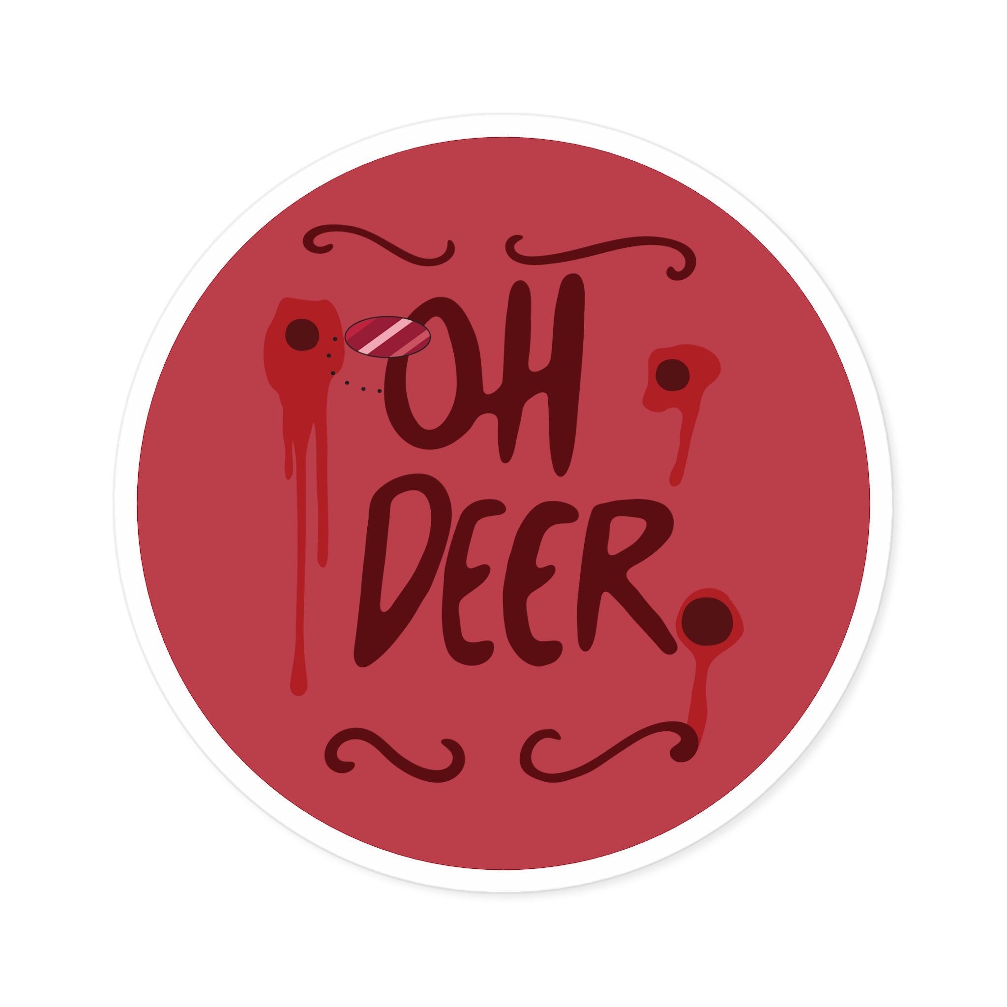 Oh Deer Sticker Hazbin Hotel Inspired Waterproof & Durable Decal ...