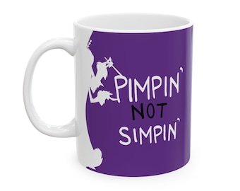 Pimpin' Not Simpin' Hazbin Hotel Mug Valentino Hazbin Hotel Mug Hasbin ...