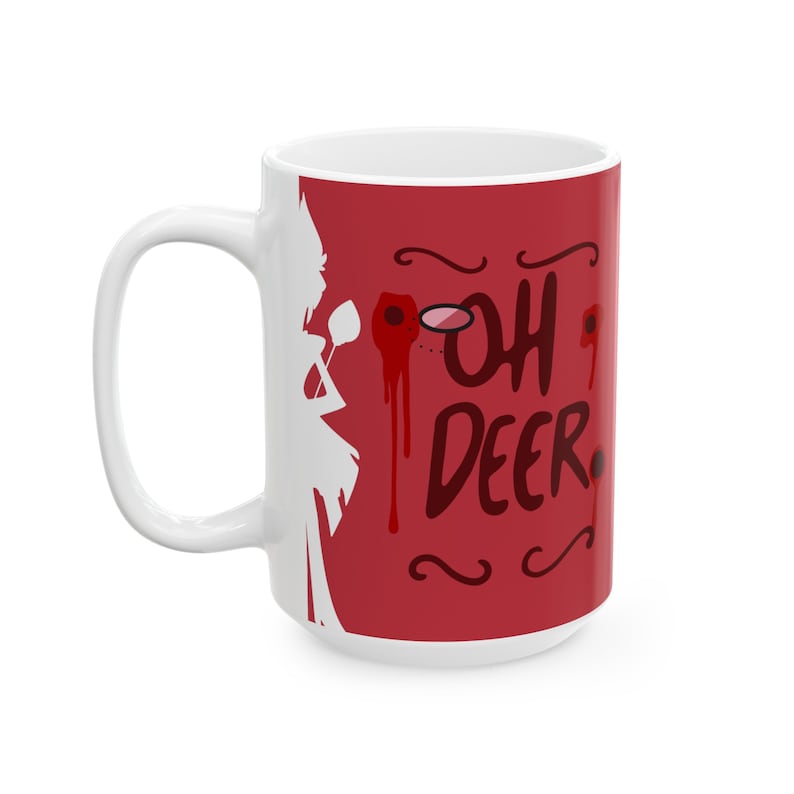 OH DEER! Alastor Latte Mug | Hazbin Hotel | Drinkware | Fan Art - Etsy
