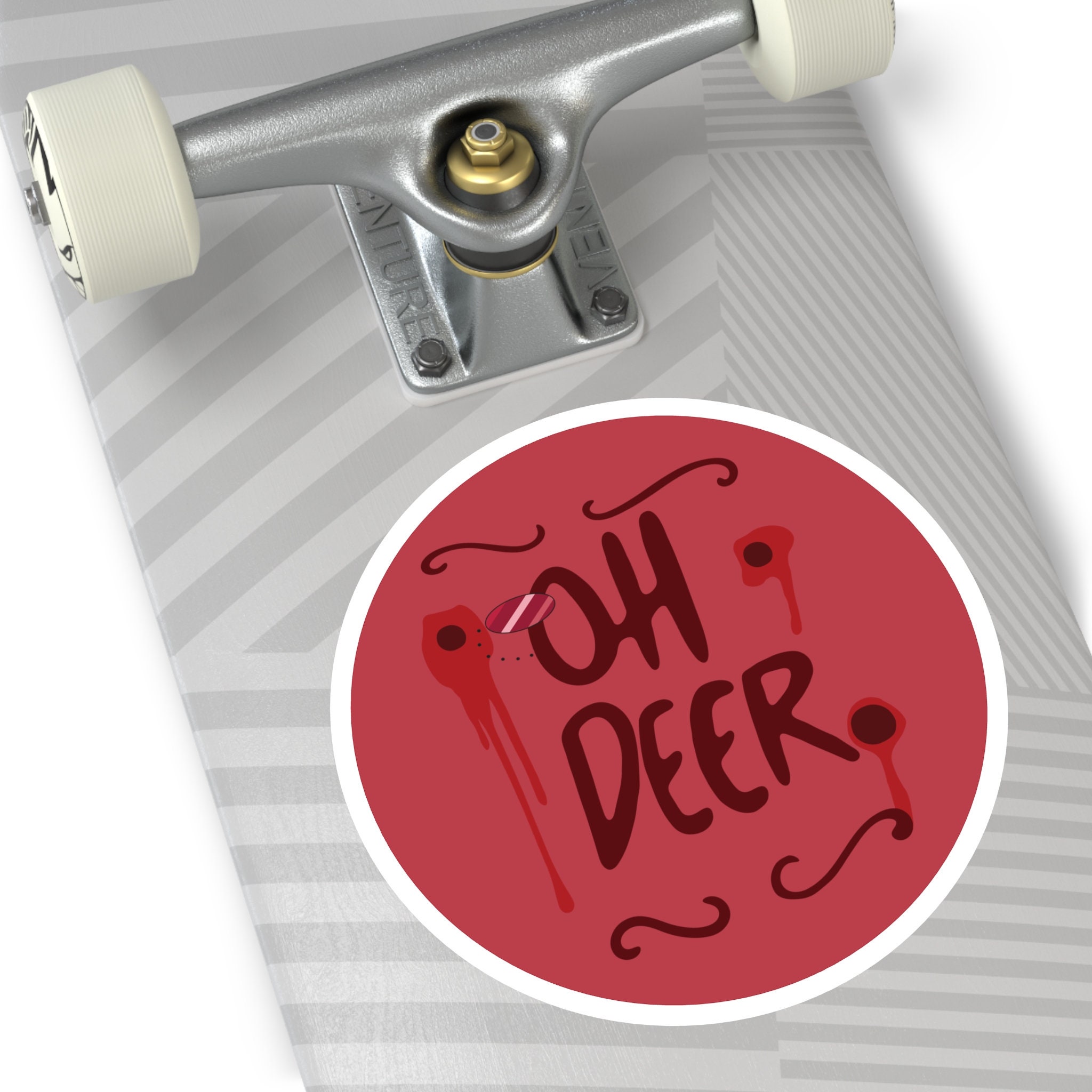 Oh Deer Sticker | Hazbin Hotel Inspired | Waterproof & Durable | Decal ...