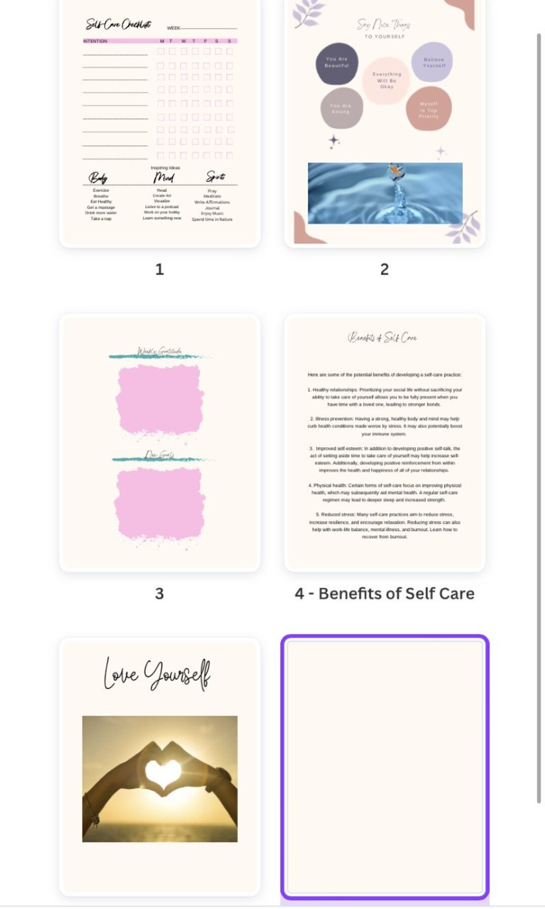 Self Care Checklist, Printable Digital PDF Self Care to Do List, Letter ...