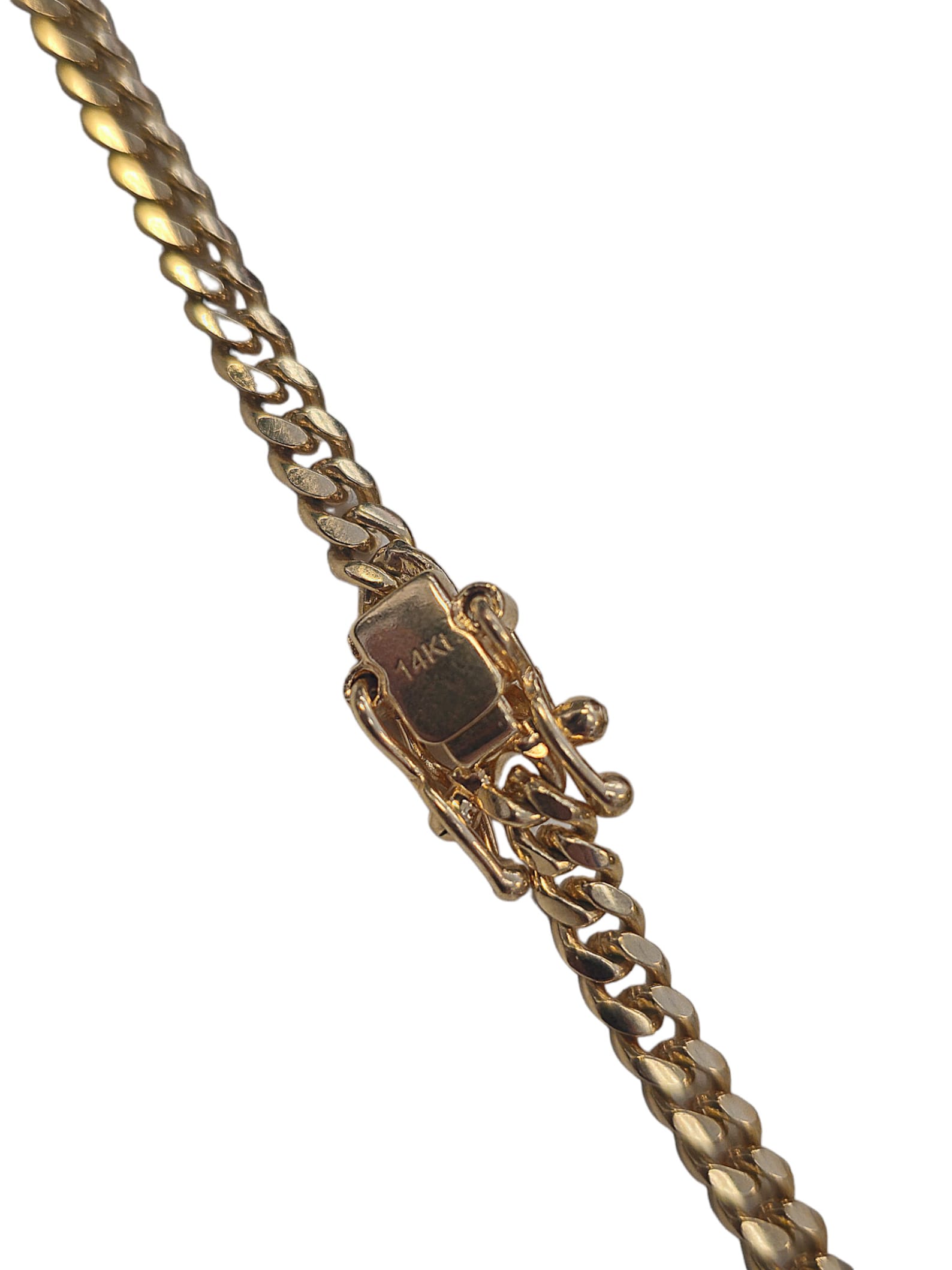 Solid Cuban Link Style Necklace Made in Solid 14-karat Yellow Gold 24 ...