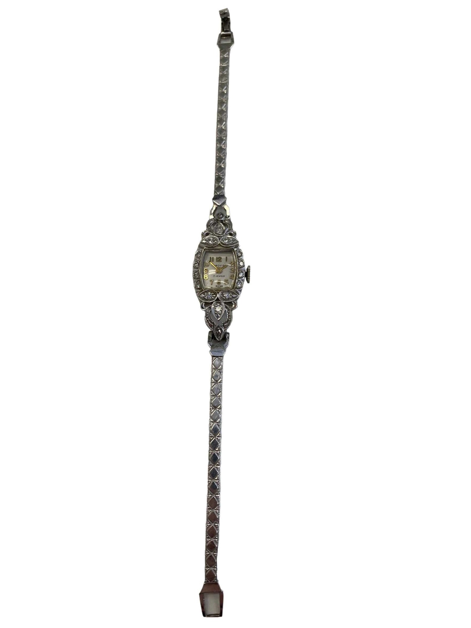 Vintage Provis Swiss 14K White Gold Diamond Women's Watch - Etsy