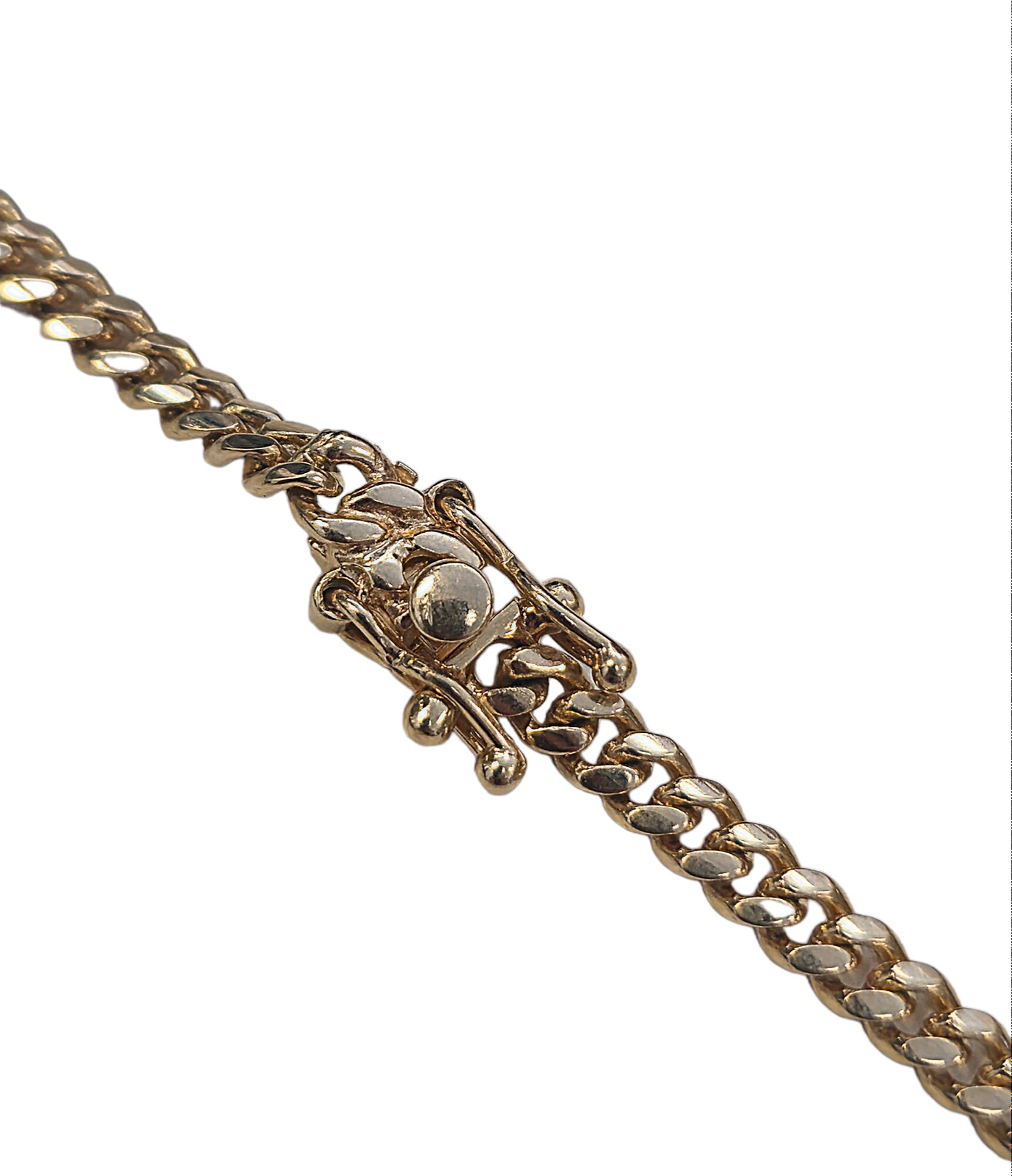 Solid Cuban Link Style Necklace Made in Solid 14-karat Yellow Gold 24 ...