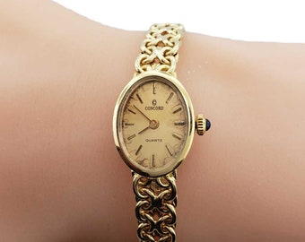 14k Yellow Gold Vintage PB Quartz Ladies Watch - Etsy