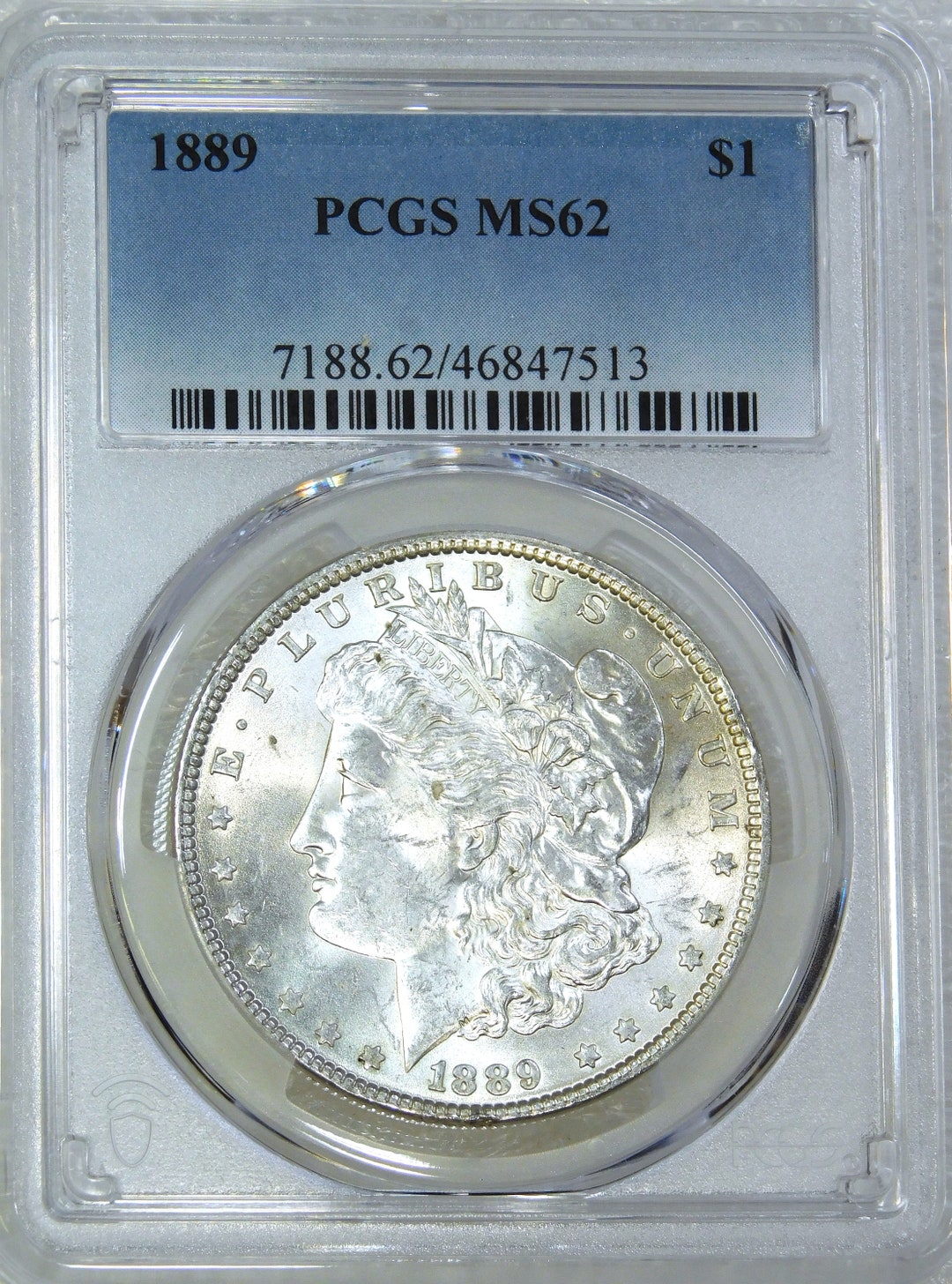 1889 P Morgan Silver Dollar PCGS Certified and Graded MS62 - Etsy