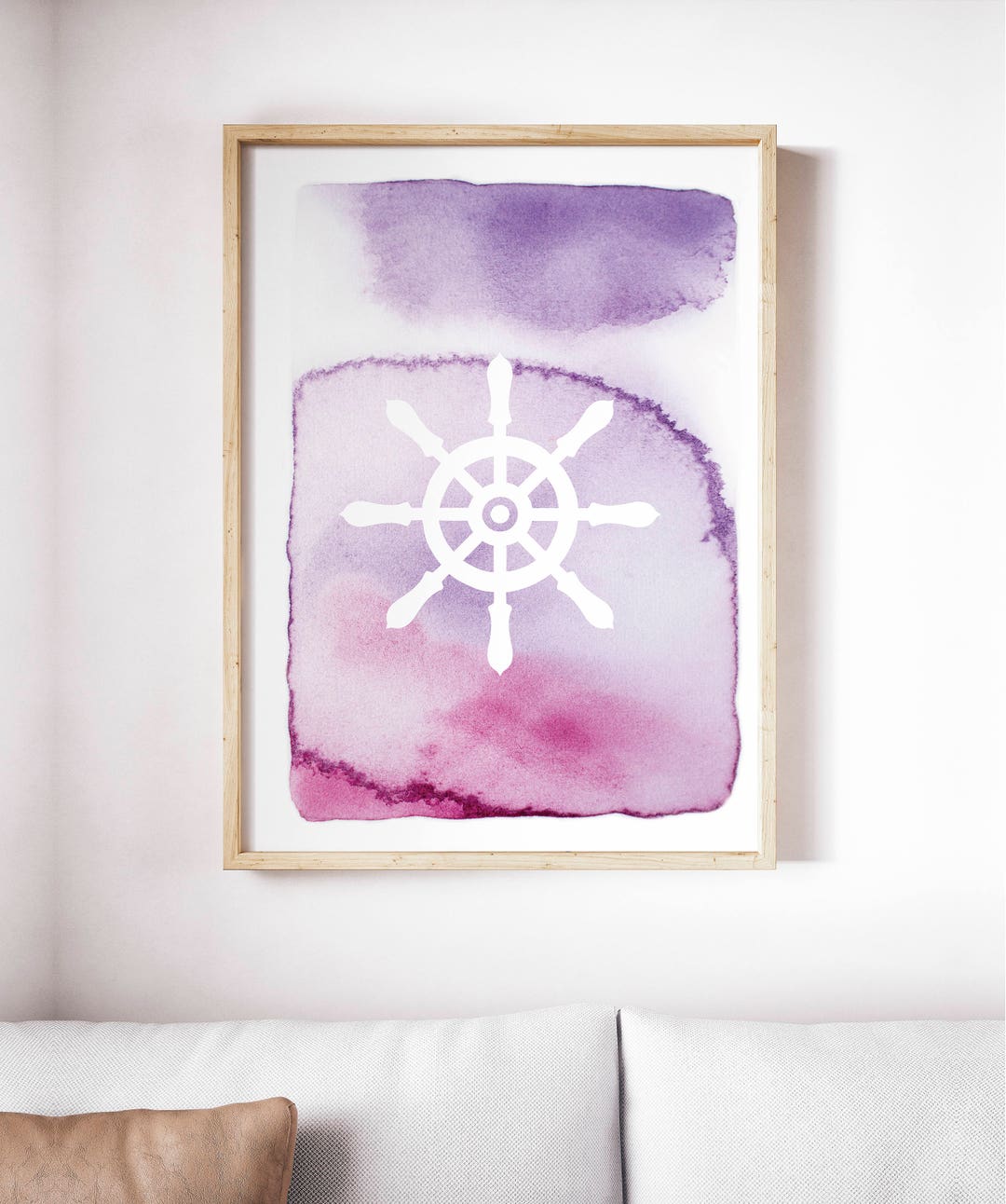 Ship Wheel Print, Custom Colour, Silhouette Print, Wheel Painting, Boat ...