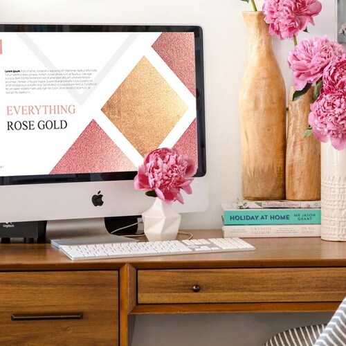 Rose Gold Powerpoint Presentation | Etsy