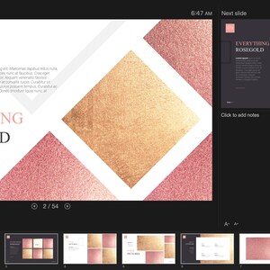 Rose Gold Powerpoint Presentation - Etsy