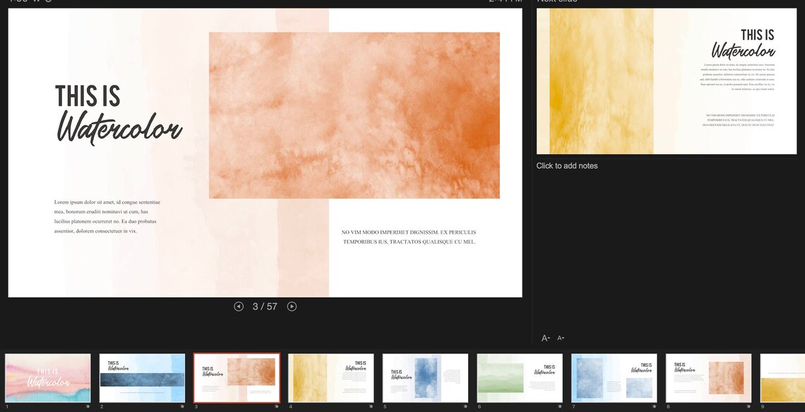 Watercolor - Powerpoint Presentation - Etsy