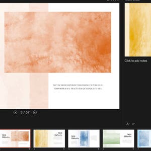 Watercolor - Powerpoint Presentation - Etsy