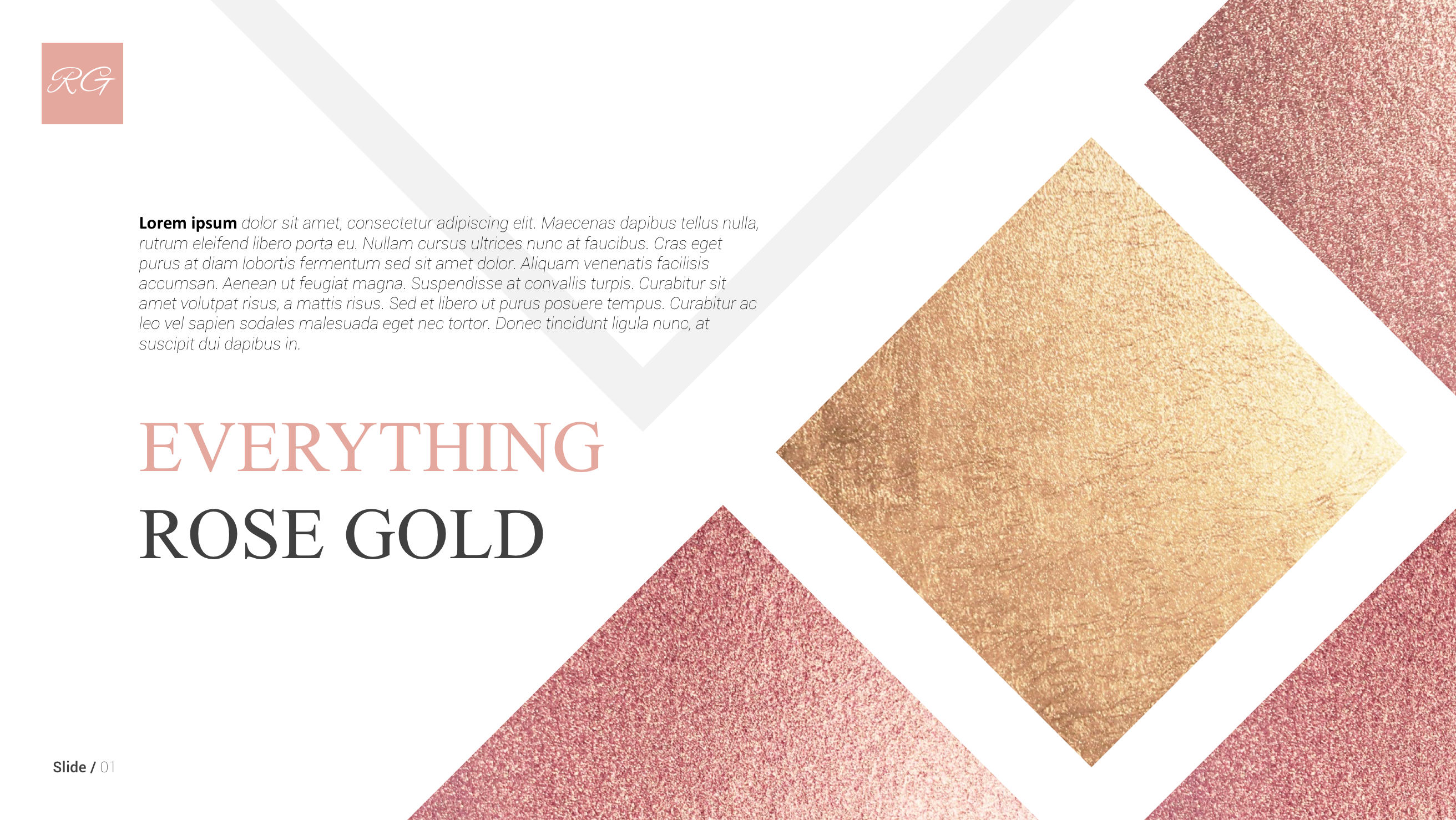 Rose Gold Powerpoint Presentation - Etsy