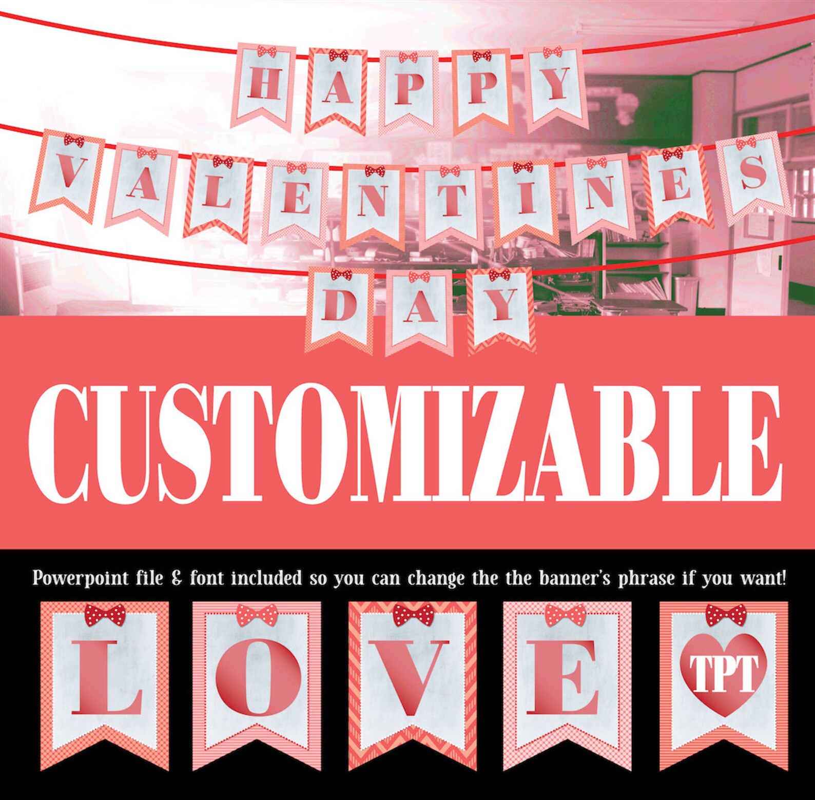 Valentine's Day Printable and Editable Banner - You'll LOVE Them! - Etsy