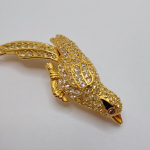 NOLAN MILLER Avalon Bird of Paradise Brooch Diamanté Crystal Jewelry ...