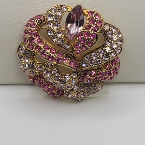 CAROLEE Pink Rose Brooch Simply Stunning Vintage Jewelry Lover Gift ...