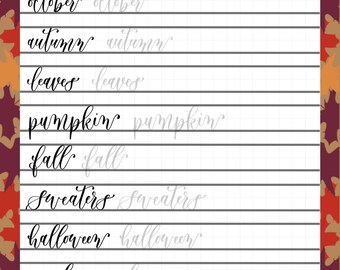 3 Lettering Styles Practice Worksheets Calligraphy Lettering - Etsy