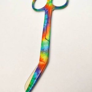 Tie Dye Paper Coated Vet Tech Veterinary Technician Bandage Scissors ...