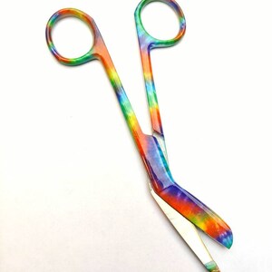 Tie Dye Paper Coated Vet Tech Veterinary Technician Bandage Scissors ...