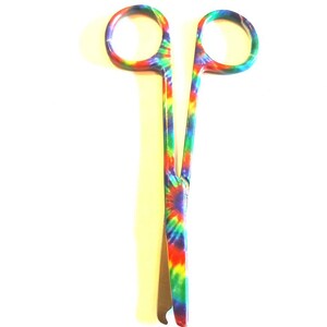Tie Dye Paper Coated Vet Tech Veterinary Technician Bandage Scissors ...
