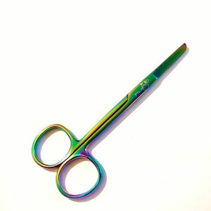 Rainbow titanium treated bandage scissor by vettechstuff for | Etsy