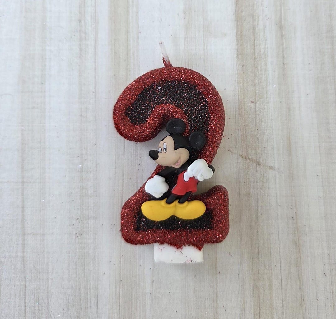 Mickey Mouse Candle, Birthday, Keepsake Candle, Party Supplies - Etsy