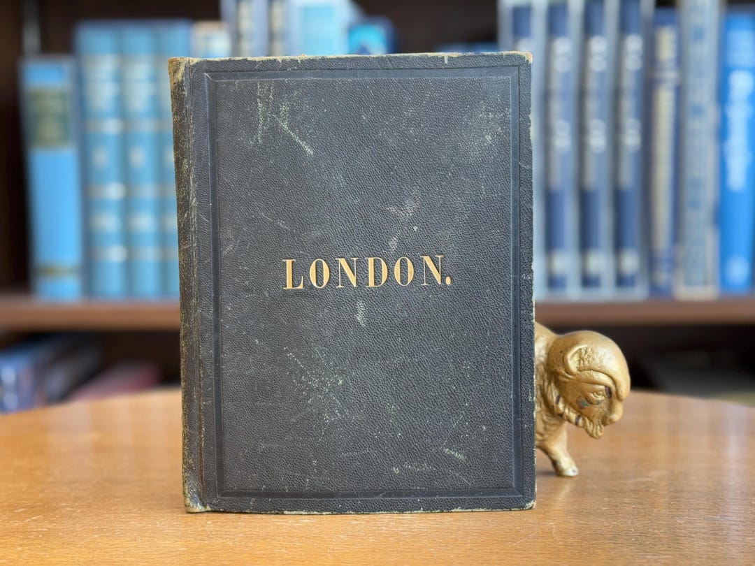 1861, London From the South Side of the Thames With Key to the Large ...