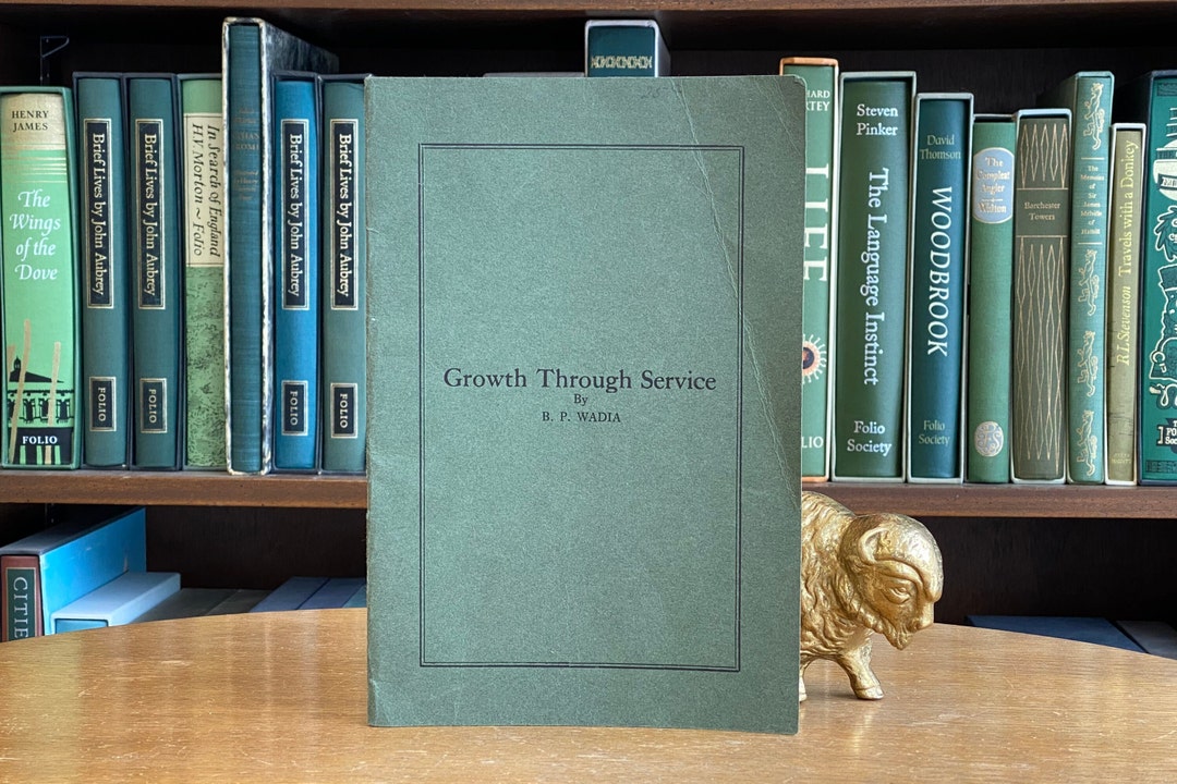 Growth Through Service by B.P. Wadia, [1921] - Etsy