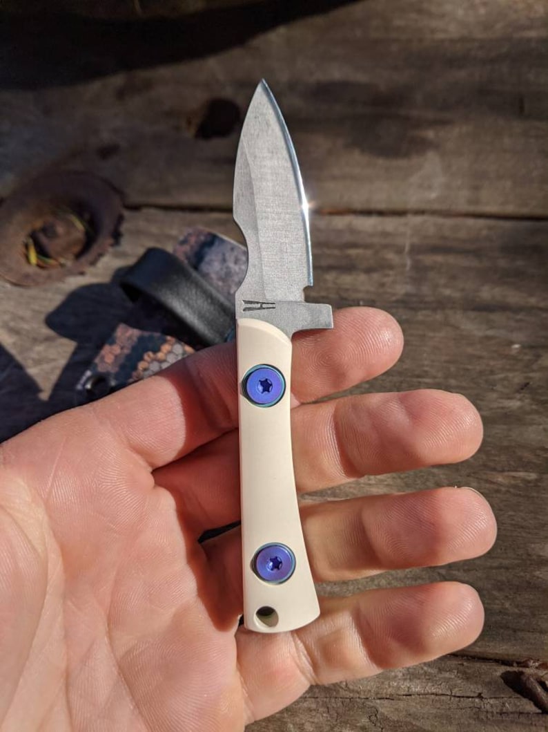 Mini Bushcraft Knife, 52100 Steel, Micarta Handle, Kydex Sheath - Etsy