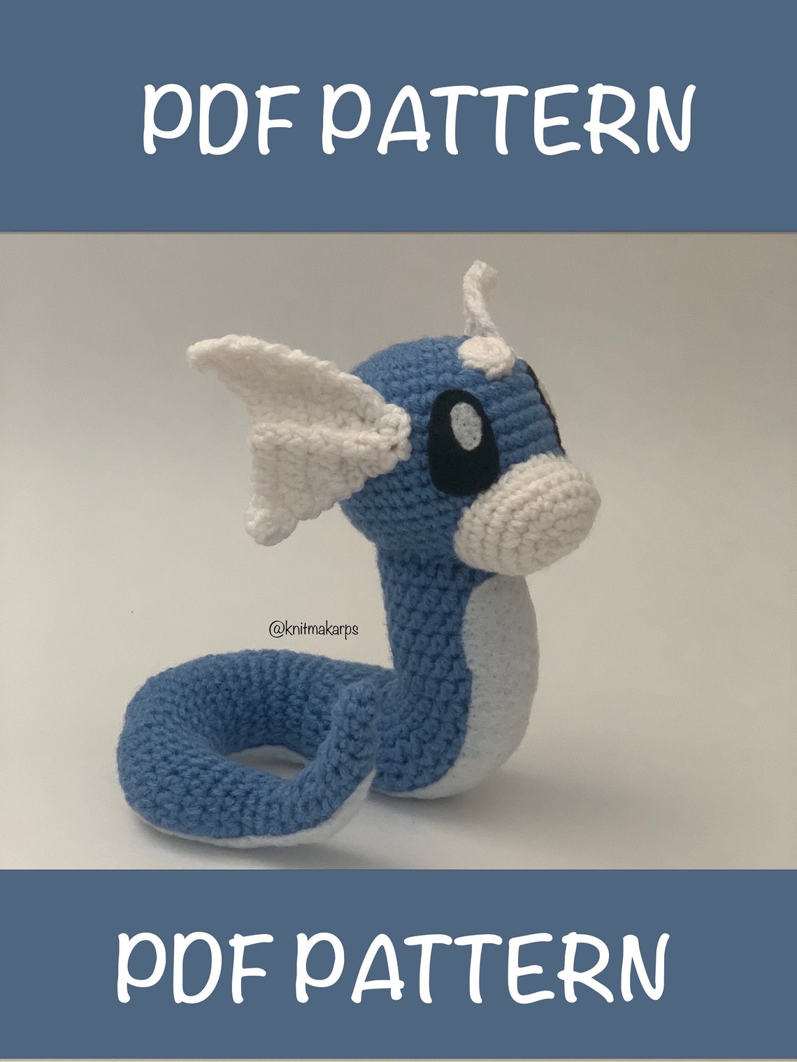 PATTERN - Dratini Crochet Amigurumi - Etsy