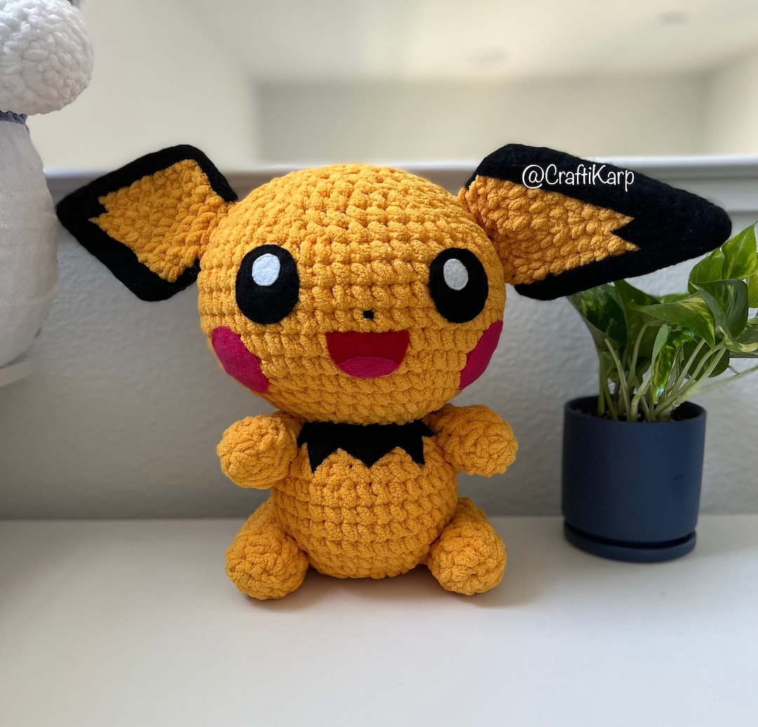 Giant Pichu Plush Amigurumi Crochet - Etsy