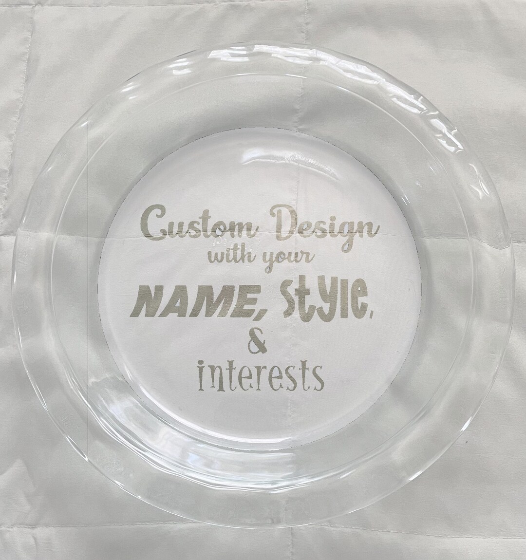 Custom Etched Glass Pie Plate - Etsy