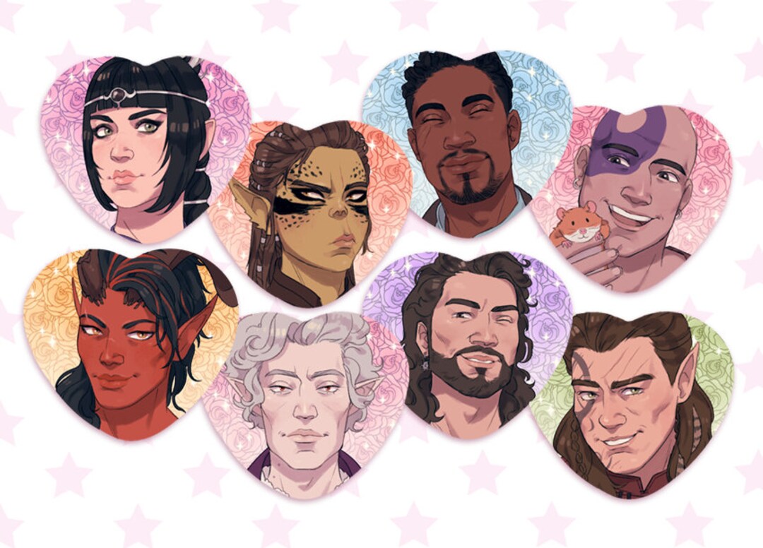 BG3 Heart Buttons - Etsy