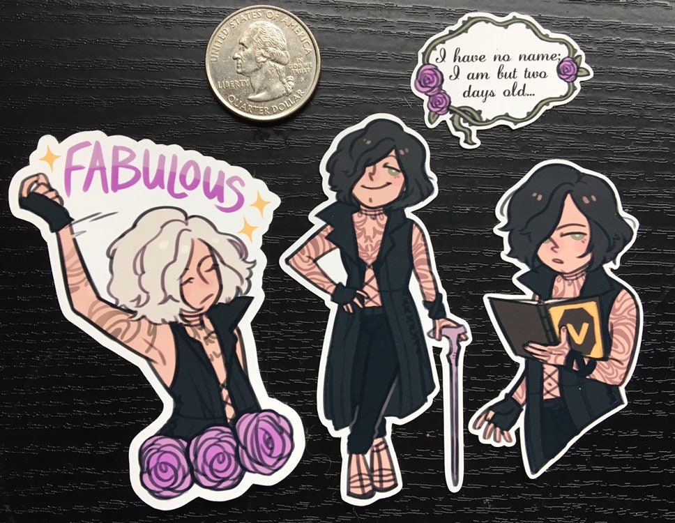 V Sticker Set | Etsy