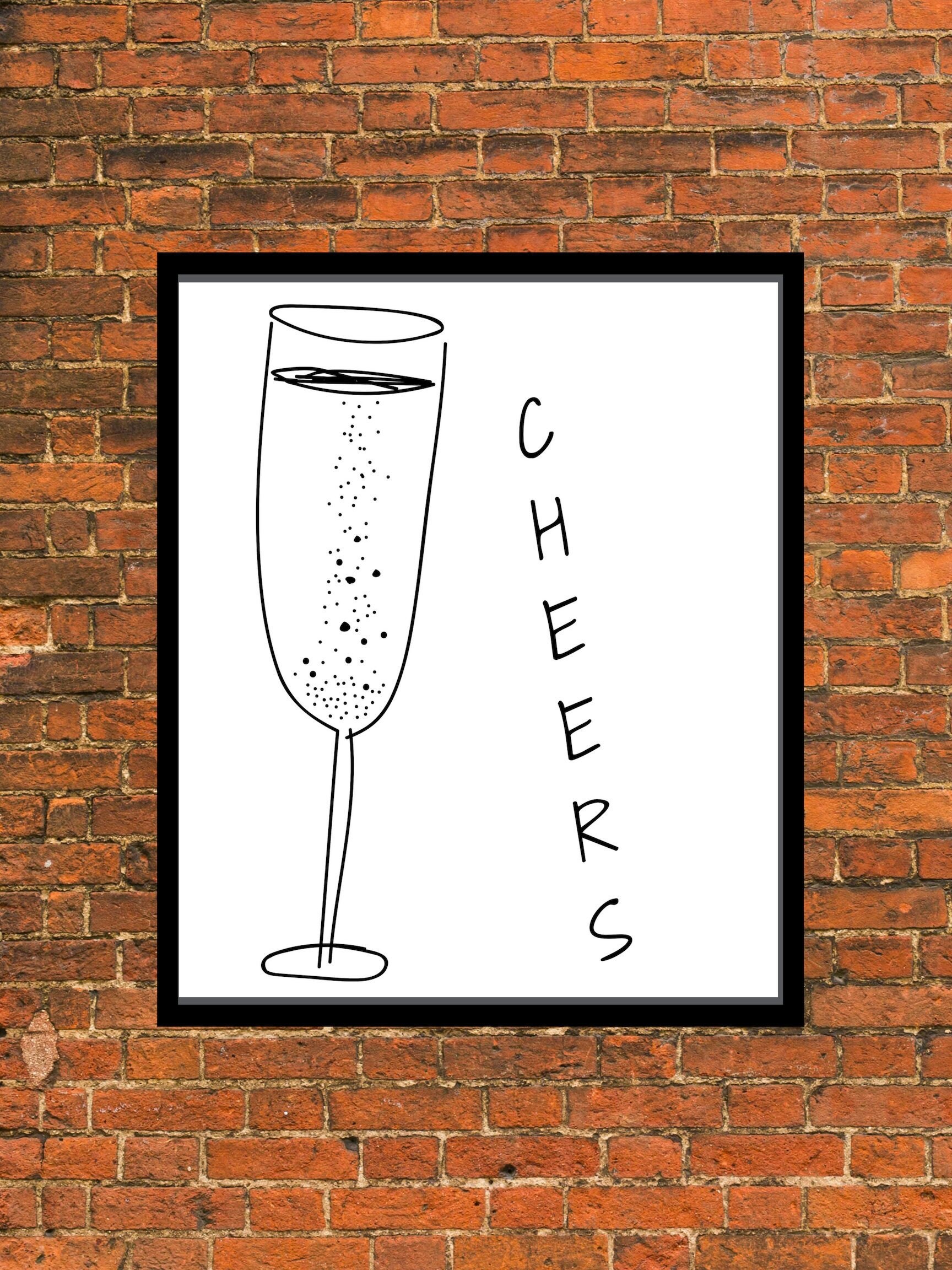 CHEERS Instant Digital Download Art Print PNG/PDF Files Included ...
