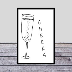 CHEERS Instant Digital Download Art Print PNG/PDF Files Included ...