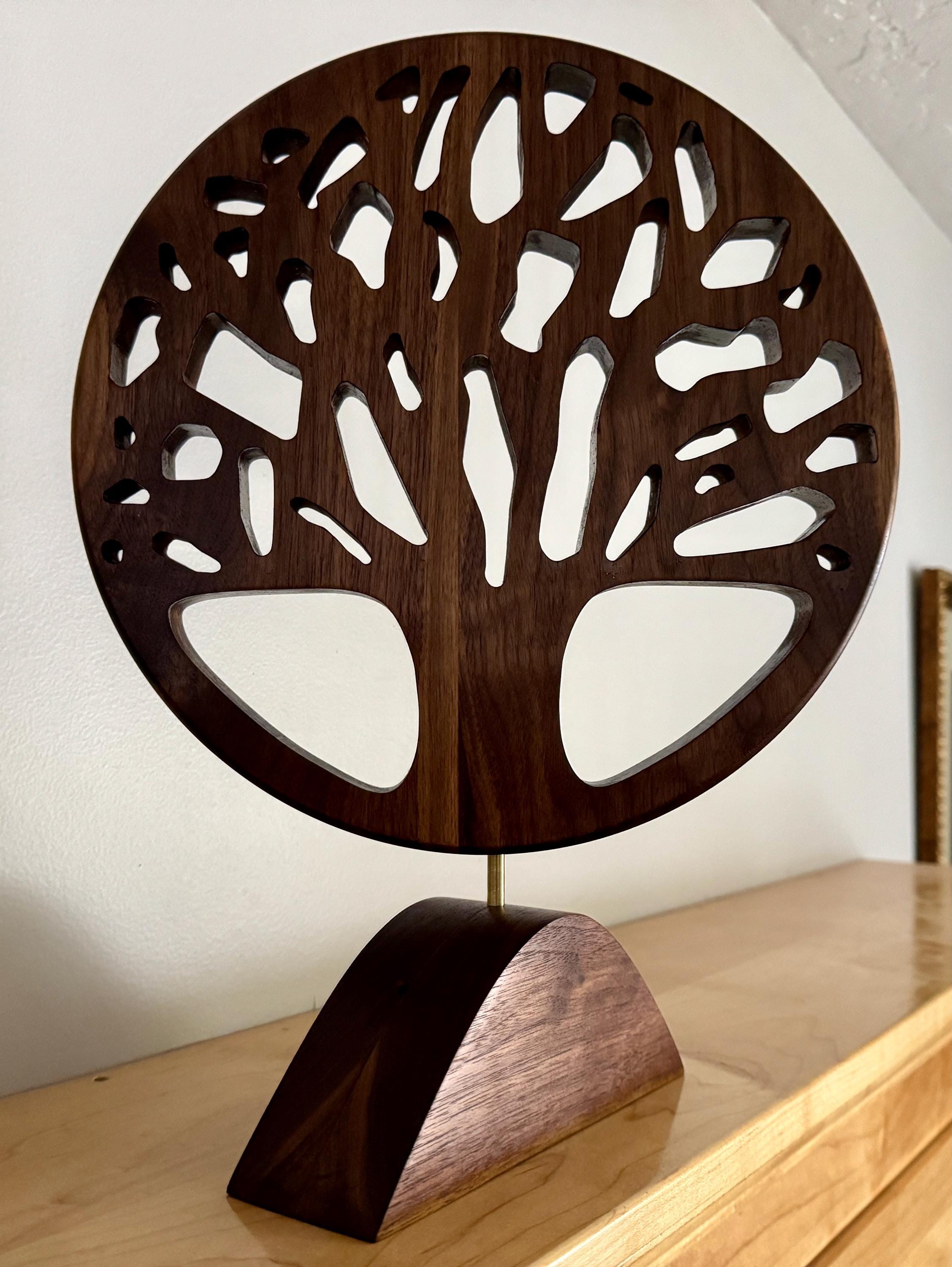 Walnut Tree of Life With Stand - Etsy