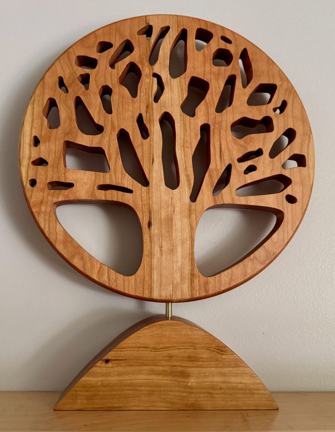 Cherry Wood Life's Tree With Base - Etsy