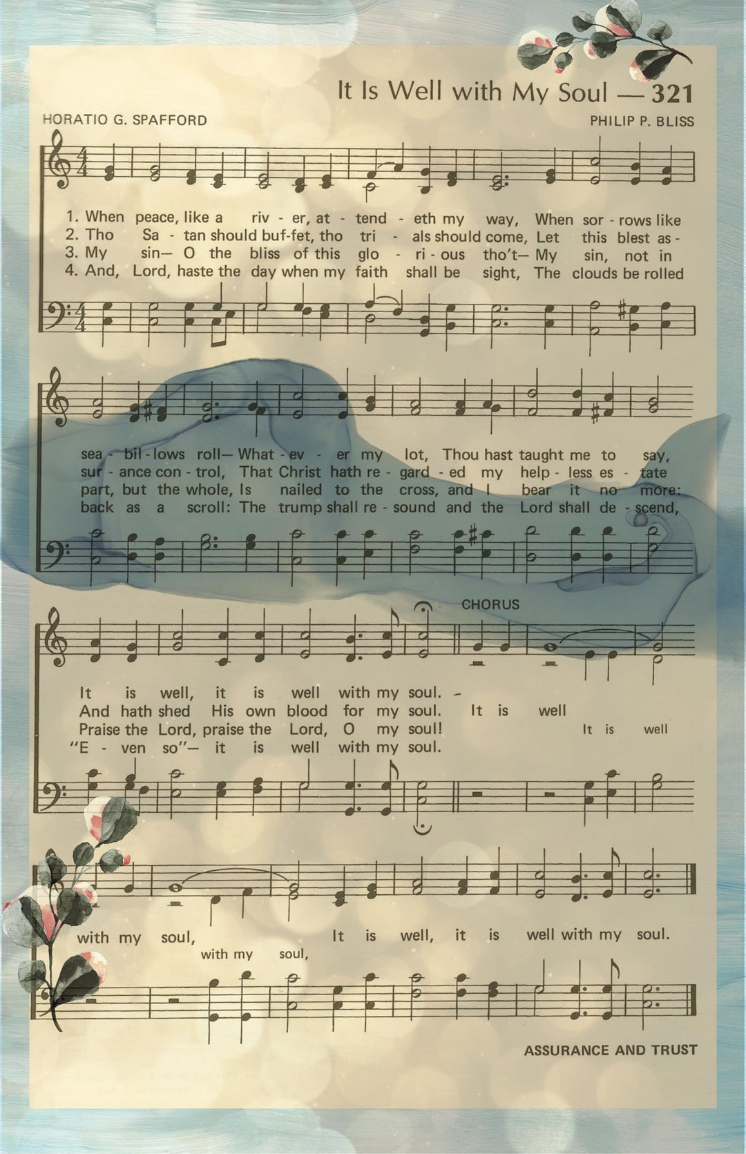 It is Well With My Soul Vintage Hymn Digital Print - Etsy
