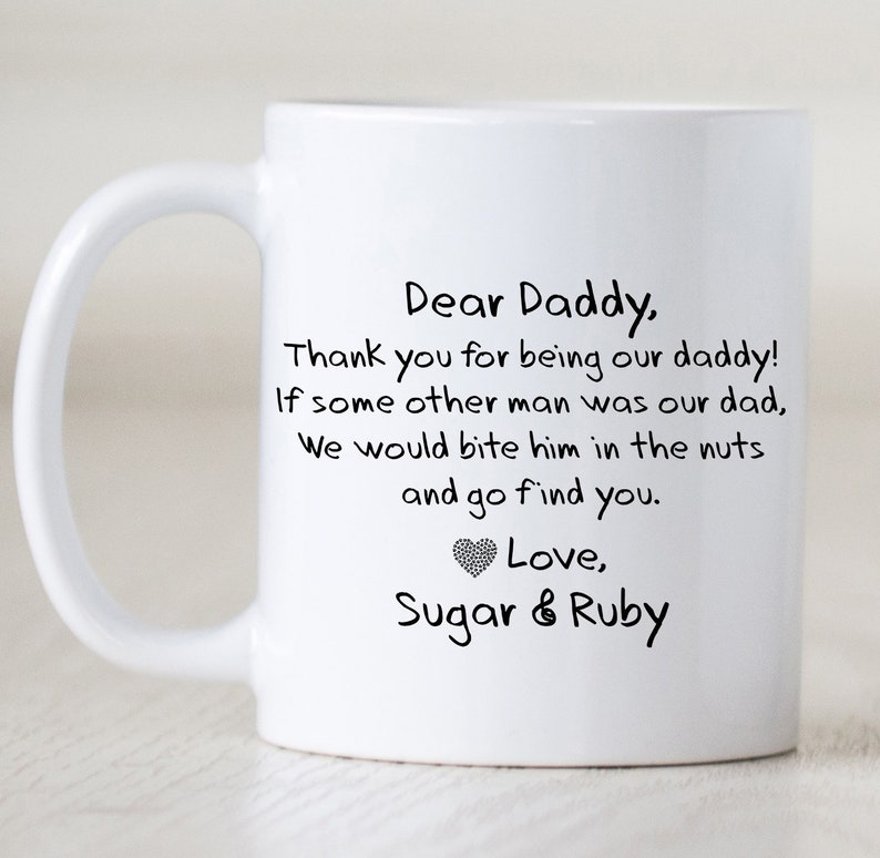 Personalized Dog Dad Mug DEAR DADDY Funny Christmas - Etsy