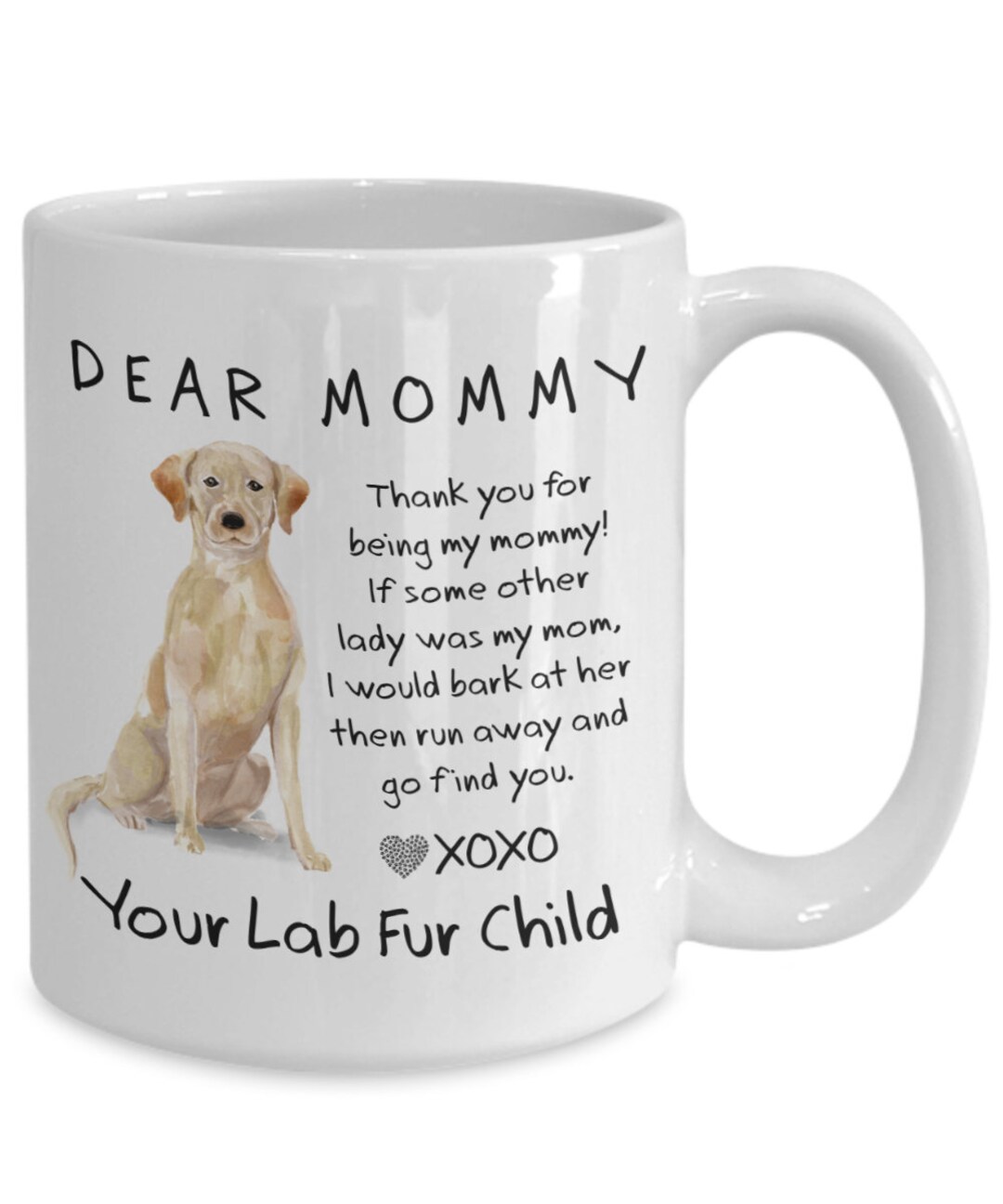 Yellow Lab Dog Mom Gift for Yellow Labrador Retriever Dog Moms dear ...