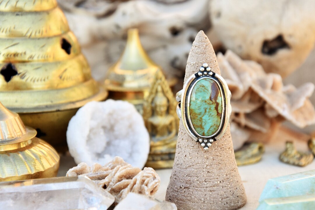 Tribal Silver Ring Sterling Silver Ring Bohemian Turquoise Ring Ethnic ...