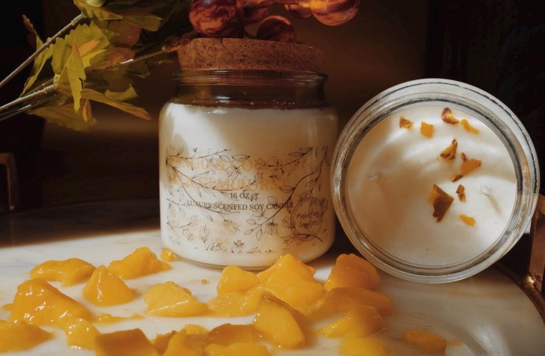 Mango & Coconut Milk Starburst Candle - Etsy