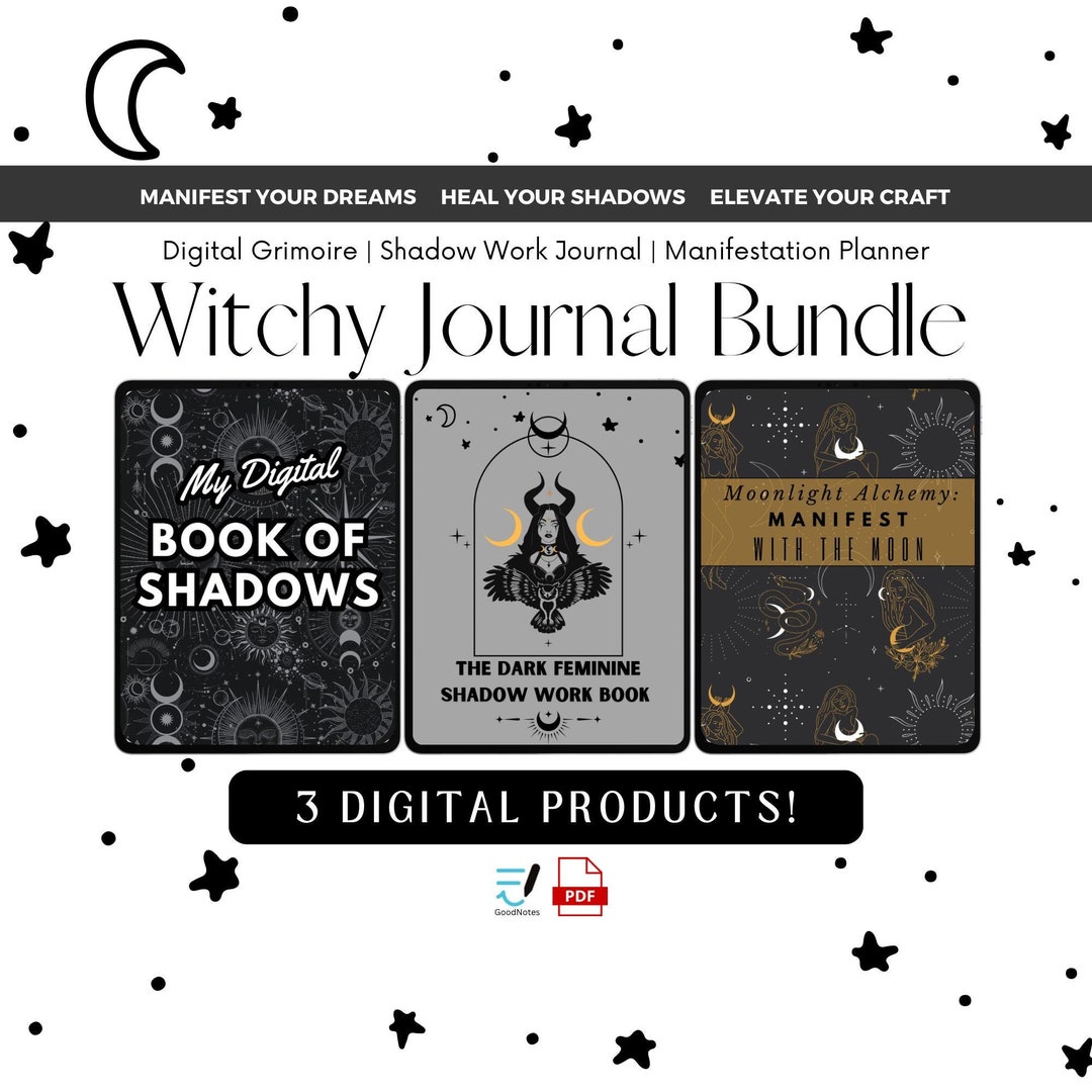 Witchy Bundle Digital Manifestation Planner & Journal Digital Grimoire ...