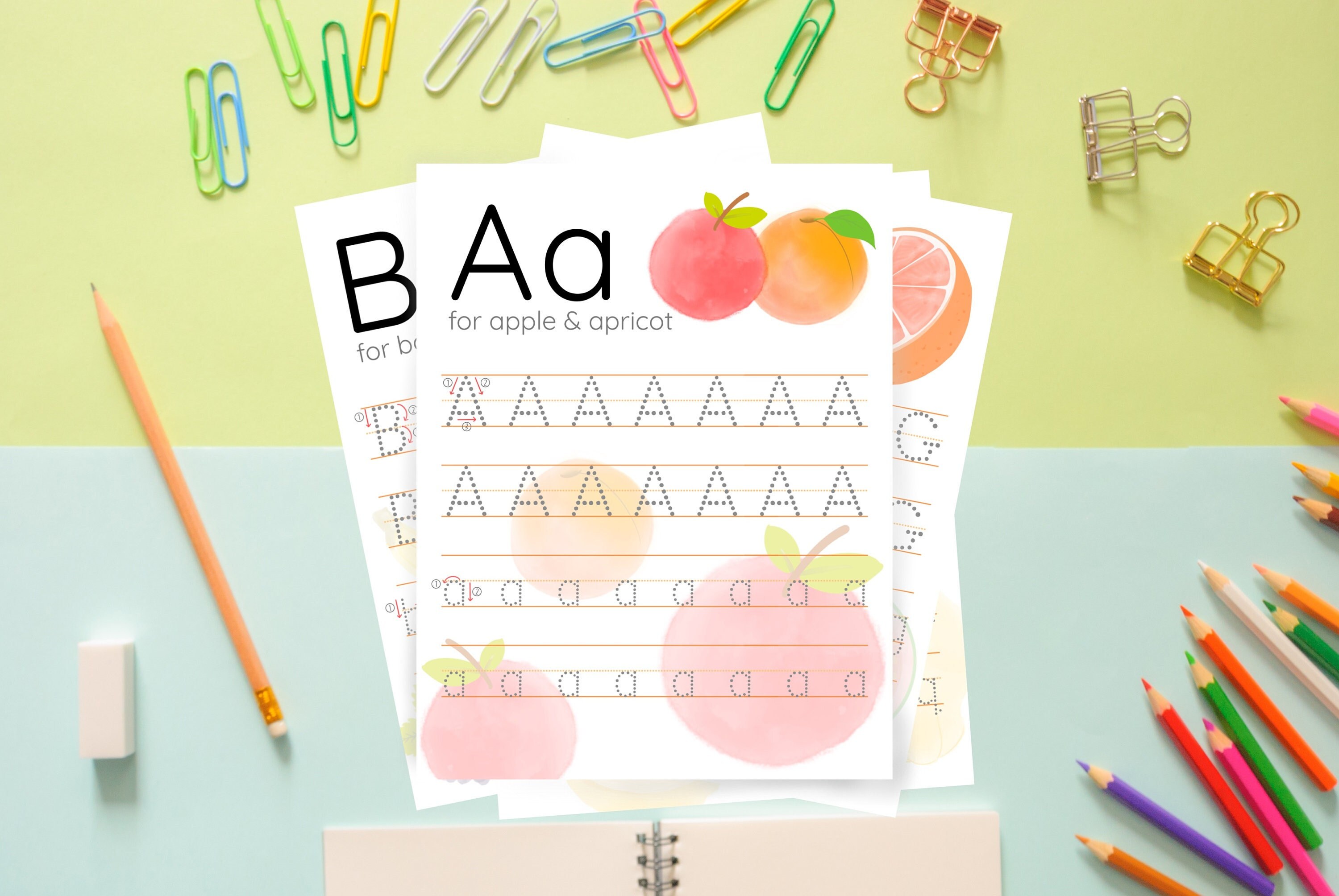 Fruit Alphabet, Home School Tracing Sheets, Alphabet Tracing Sheets ...