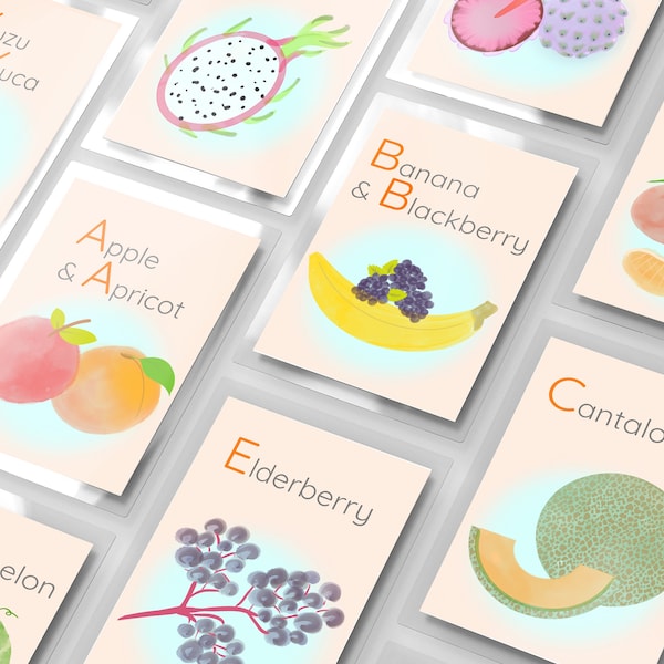 Double Sided Alphabet Flash Cards - Etsy